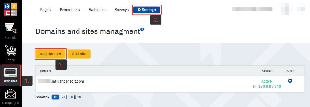 How to bind your own domain – InfluencerSoft